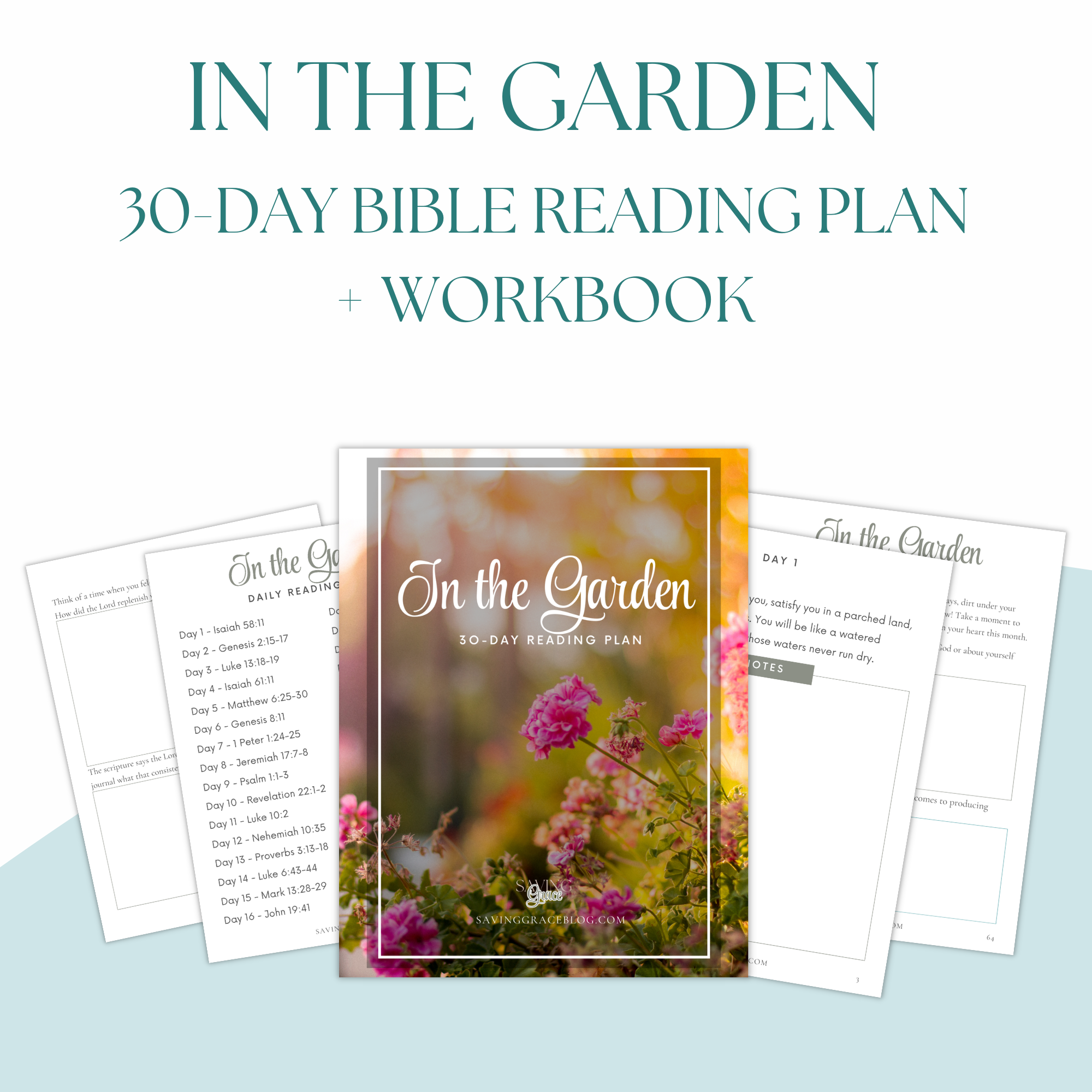 In the Garden 30-Day Bible Reading Plan + Workbook – Saving Grace Print ...